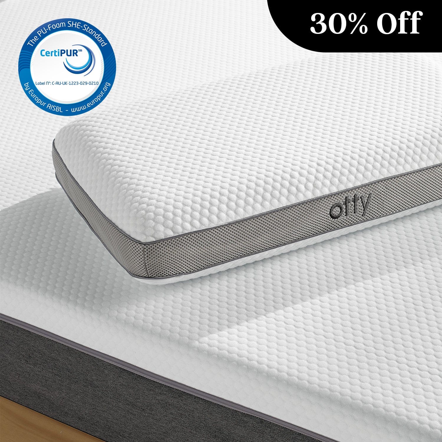 Bamboo Memory Foam Pillow With Charcoal - OTTY Deluxe Pure Pillow – OTTY Sleep